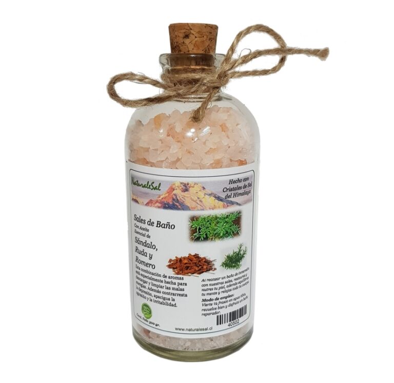 SANDALO-RUDA-ROMERO - SAL DE BAÑO EN BOTELLA - Naturalesal